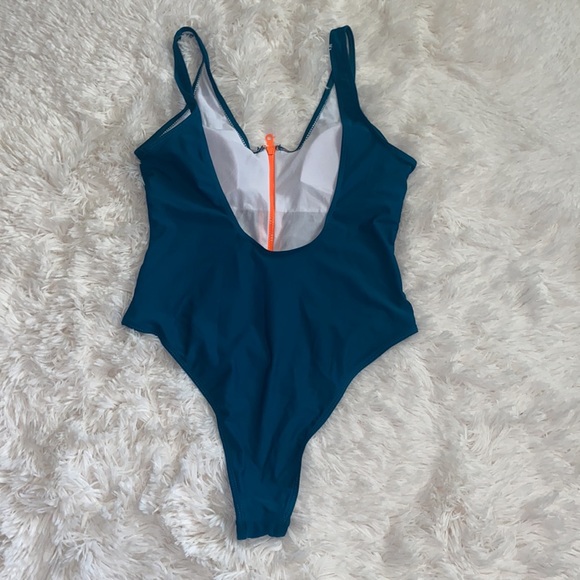 Swim | Women Sexy Zipper Front Low Back High Cut One Piece Swimsuit ...